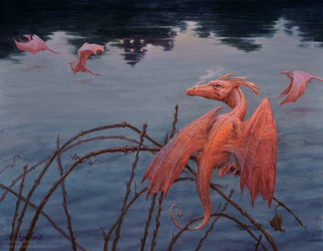 Flight at Dusk (a.k.a. Twilight Dragons) – Christine Mitzuk Art